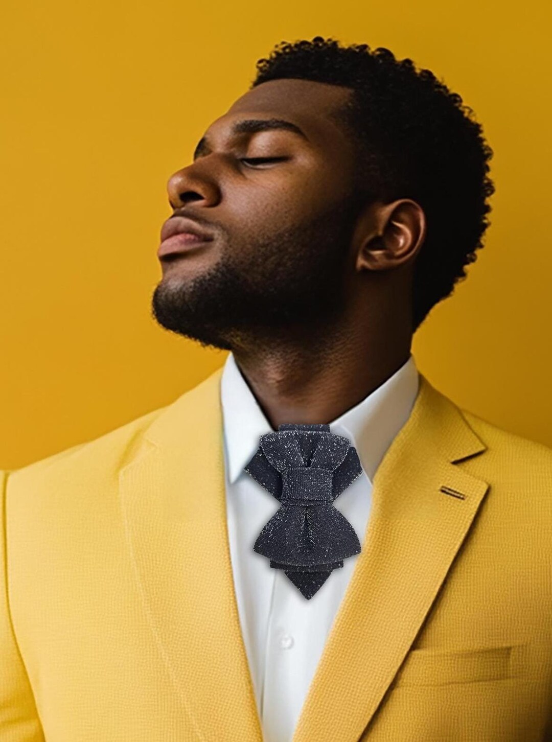 Black Modern Bow Tie – Unique Creative Design for Weddings & Formal ...