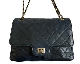 French Navy Blue Bag - Etsy