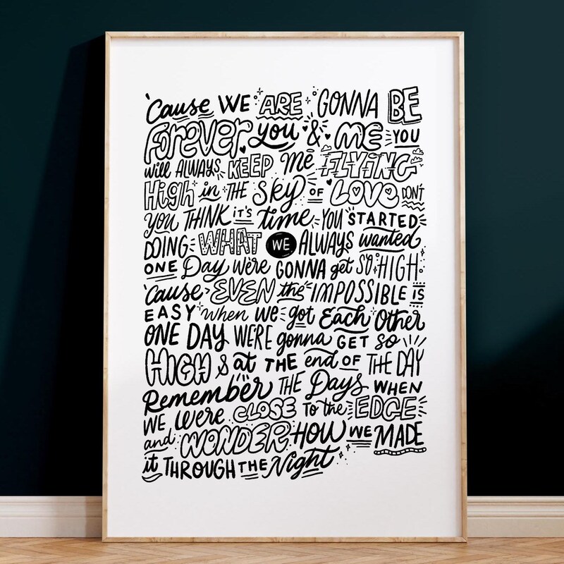 Lettering Lyrics - Etsy