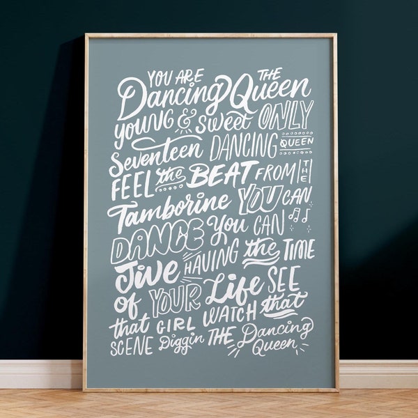Typography Lyrics - Etsy
