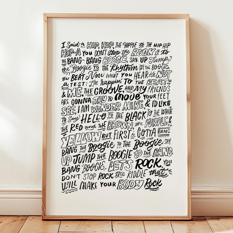 Rap Lyrics - Etsy