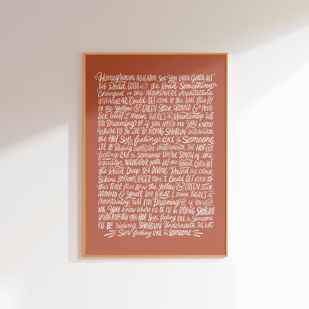 George Ezra Poster Shotgun Song Lyrics Wall Art - Etsy