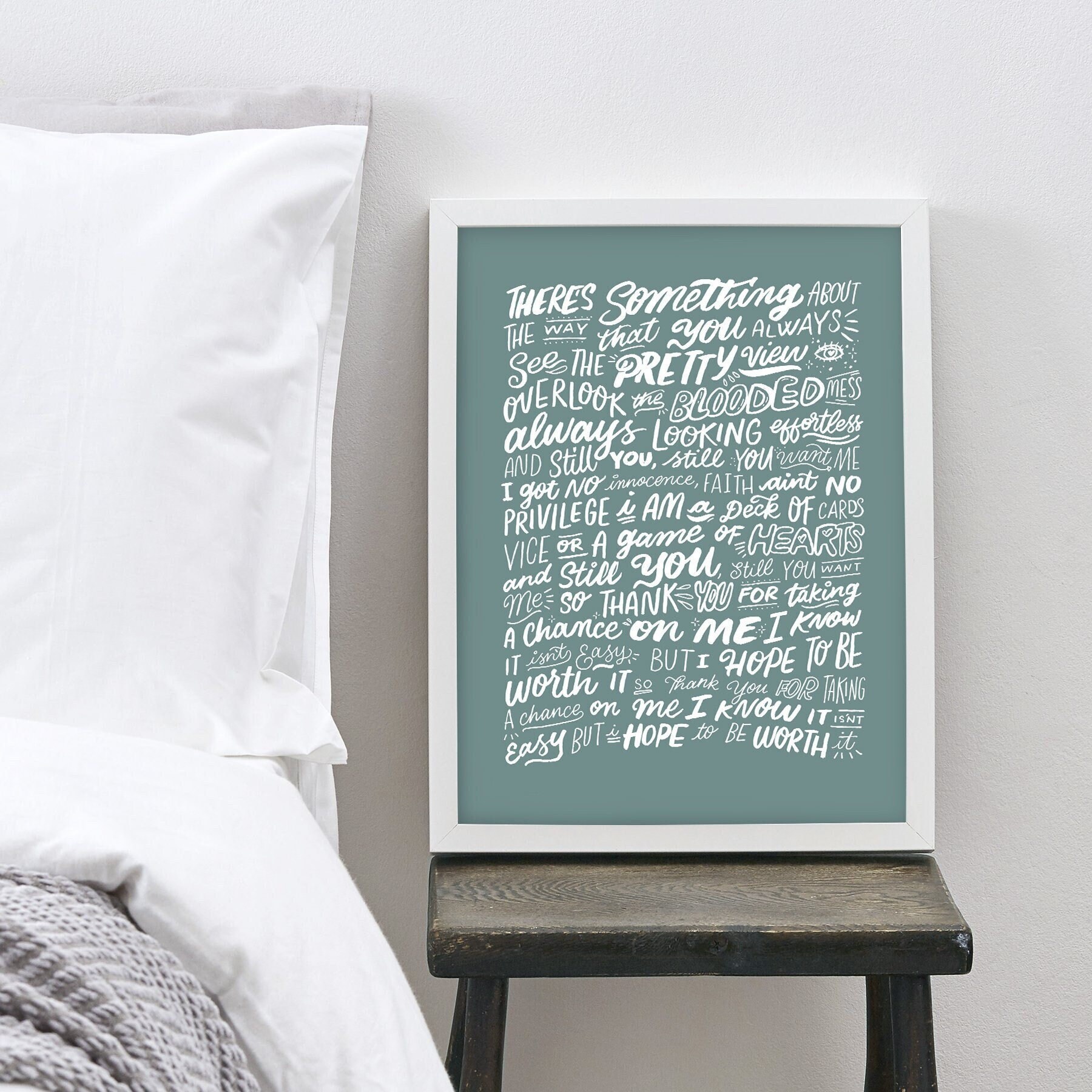 Imagine Dragons Next To Me, Song Lyrics Hand Lettering venduto da ...