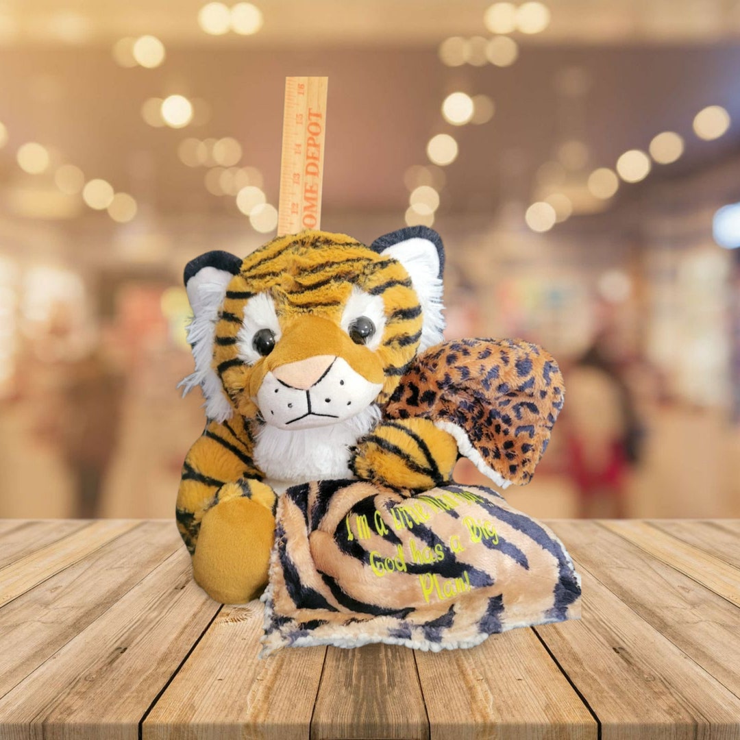 Tiger Plushie Toy Stuffed Animal Cuddle Blanket Lovey Blanket Toddler ...