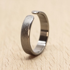 Open Brushed Titanium Ring, Titanium Wedding Band, Titanium Engagement ...