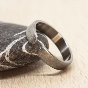 Open Brushed Titanium Ring, Titanium Wedding Band, Titanium Engagement ...