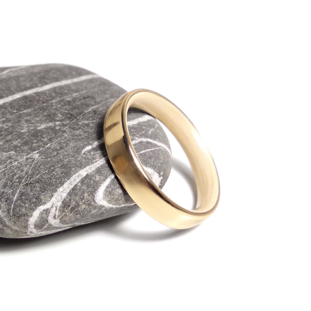 Bamboo Wood and Brass Ring, Bentwood Engagement Ring, Handmade Wedding ...