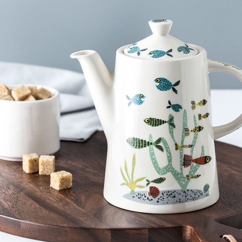 Handmade Ceramic Moth Pattern Teapot Designed in the UK by - Etsy