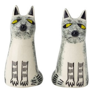 Handmade Ceramic Wolf Salt and Pepper Shakers by Hannah Turner, Pottery ...
