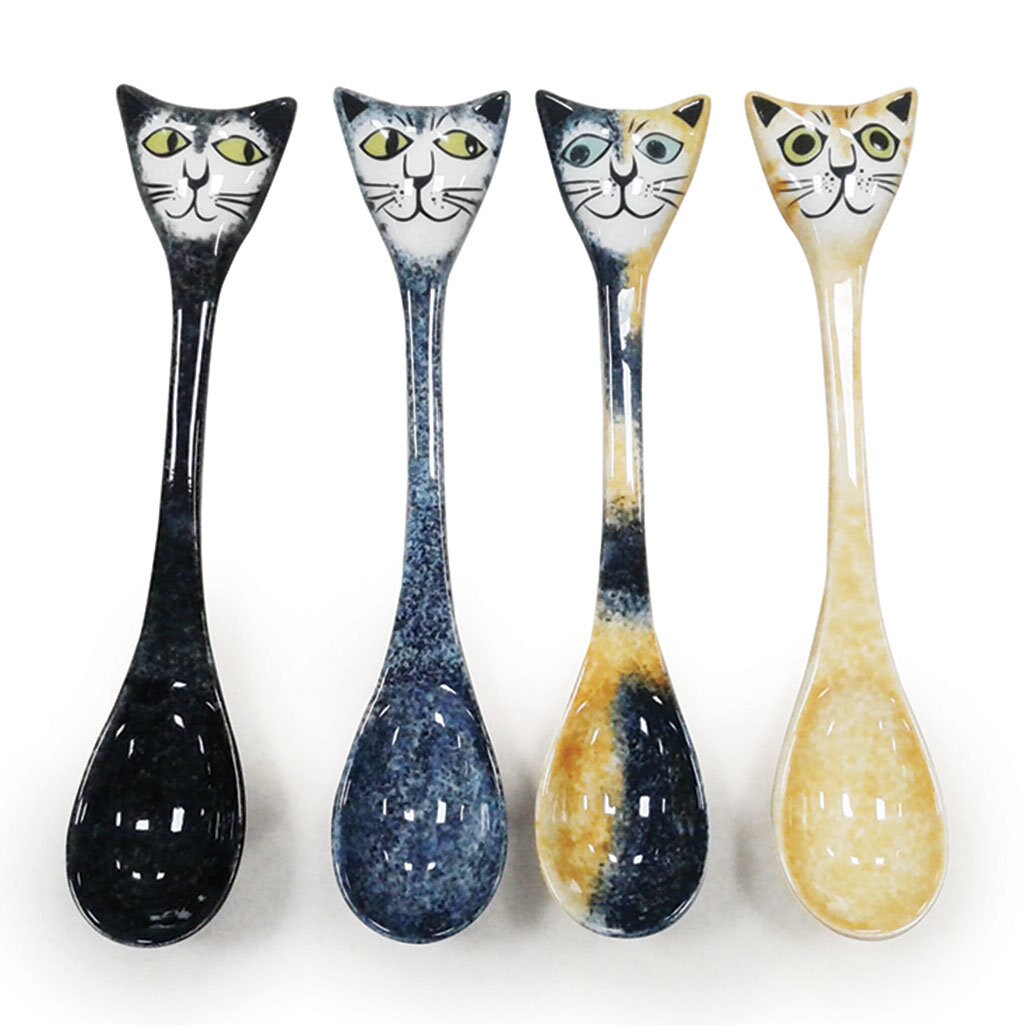 Handmade Ceramic Cat Spoons Designed by Hannah Turner Fun - Etsy
