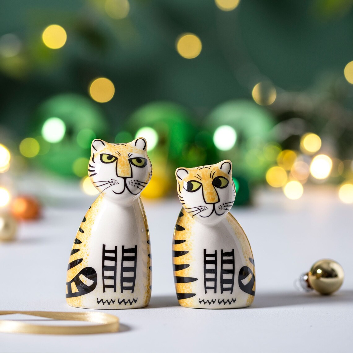 Tiger Salt and Pepper Shakers Handmade Ceramic Tiger Salt and - Etsy UK