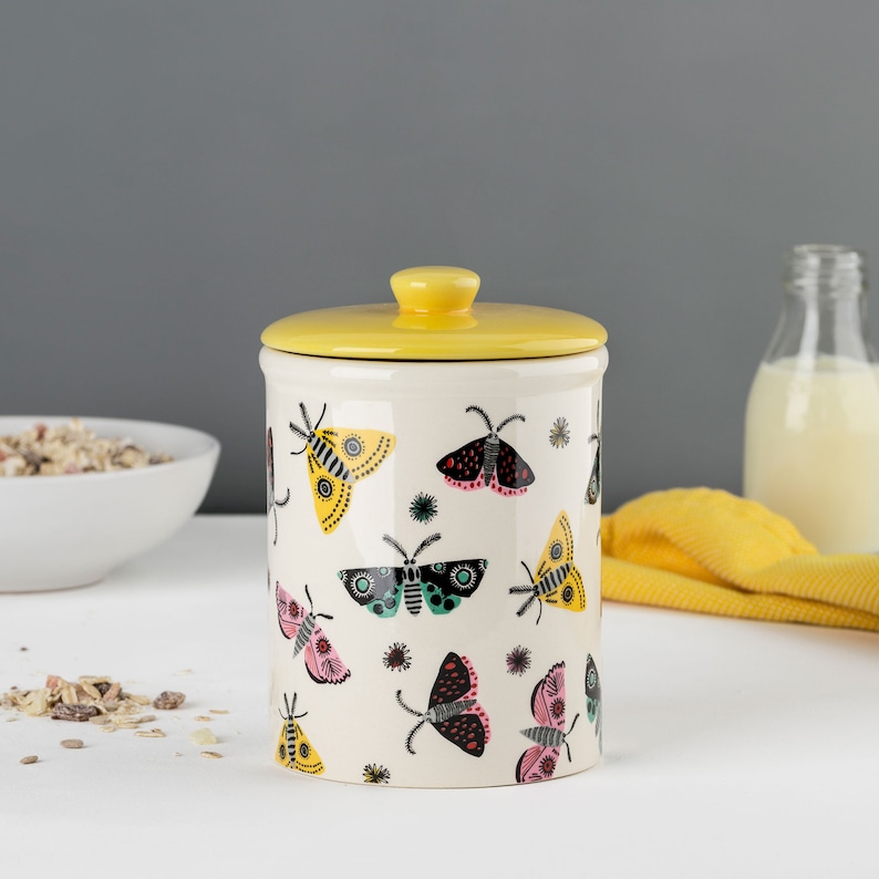 Handmade Ceramic Moth Storage Jar Designed in the UK by - Etsy UK