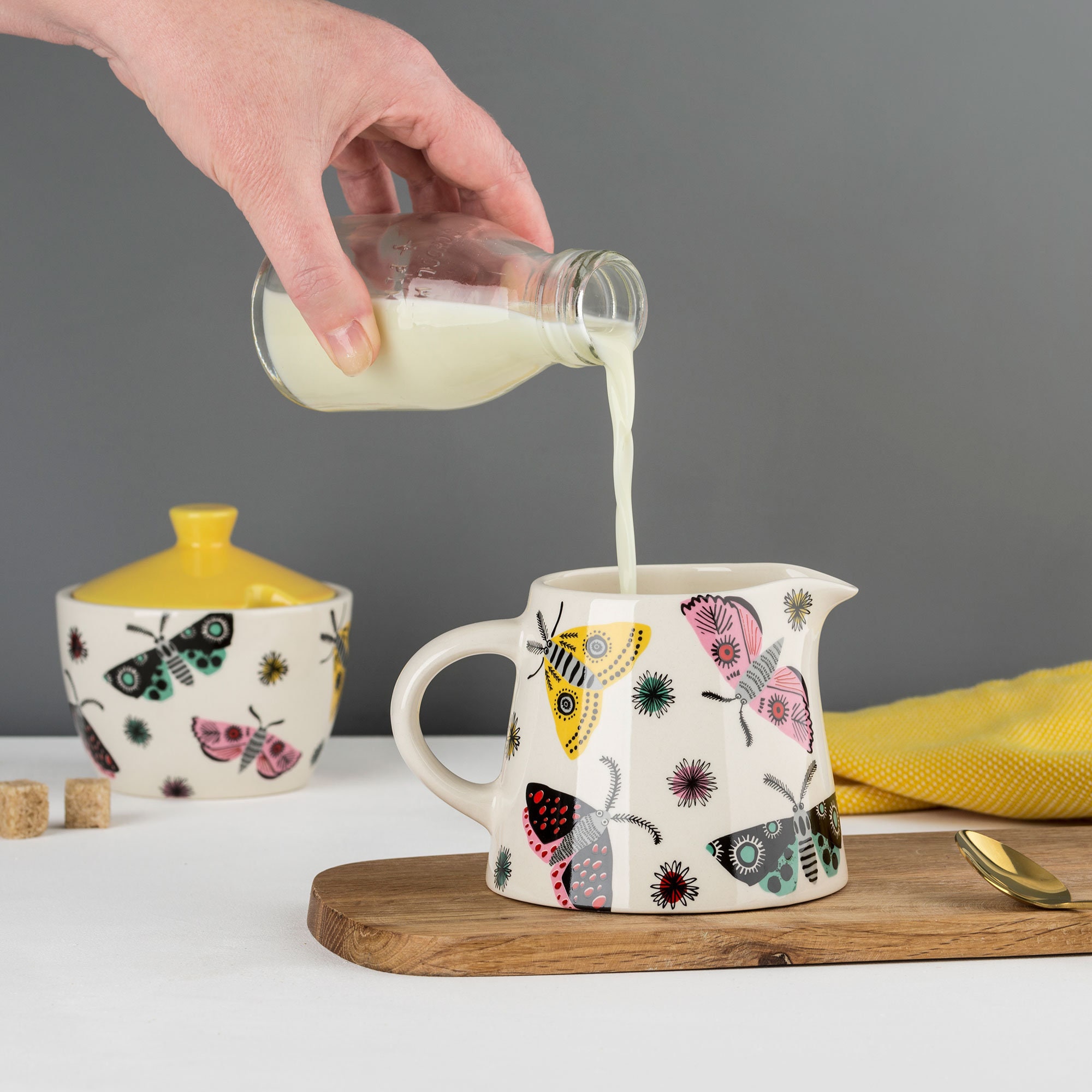 Handmade Ceramic Moth Milk Jug, Designed in the UK by Hannah Turner ...