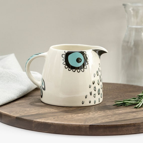 Handmade Ceramic Owl Milk Jug Designed in the UK by Hannah - Etsy