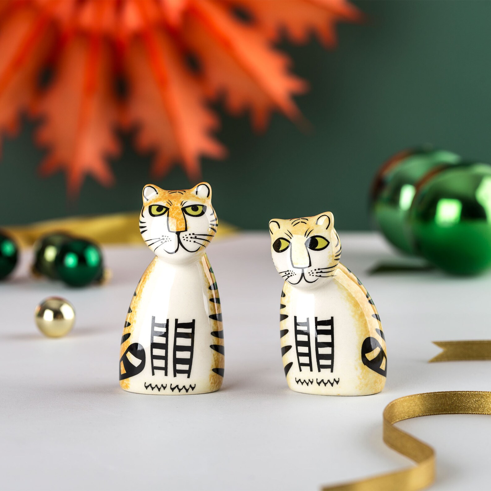 Tiger Salt and Pepper Shakers Handmade Ceramic Tiger Salt and - Etsy UK