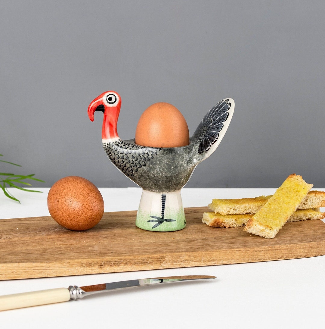 Handmade Ceramic Turkey Egg Cup, Pottery Gift, Designed in UK by Hannah ...