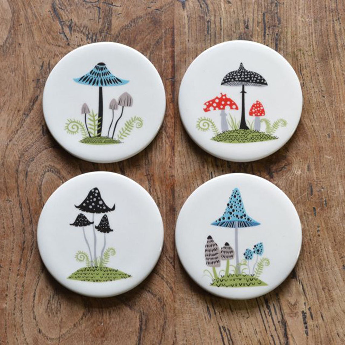 Handmade Ceramic Toadstool Coasters Pottery Gift Designed in - Etsy