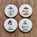 Handmade Ceramic Toadstool Coasters, Pottery Gift, Designed in UK by ...