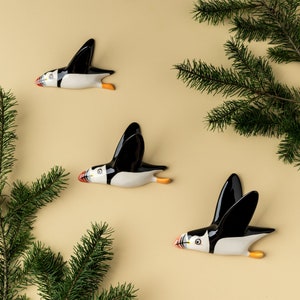 Handmade Ceramic Flying Puffins Set of 3 Retro Puffin Wall - Etsy New ...