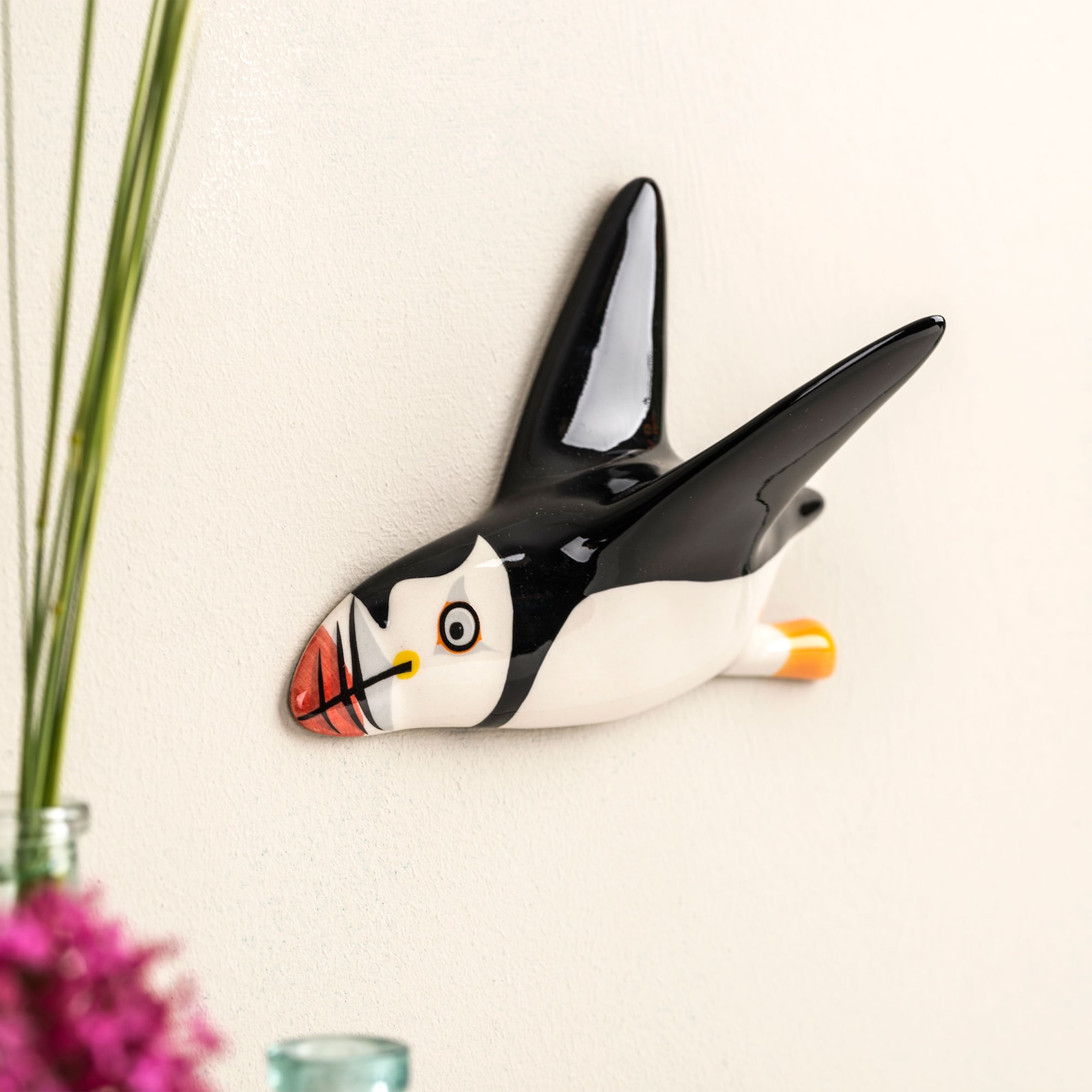Handmade Ceramic Flying Puffins Set of 3 Retro Puffin Wall - Etsy New ...