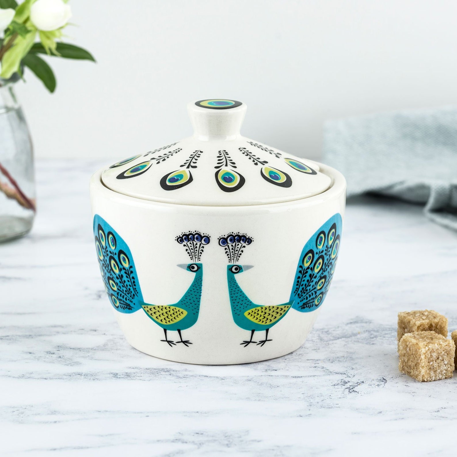 Handmade Ceramic Peacock Storage Pot With Lid Designed in the - Etsy UK