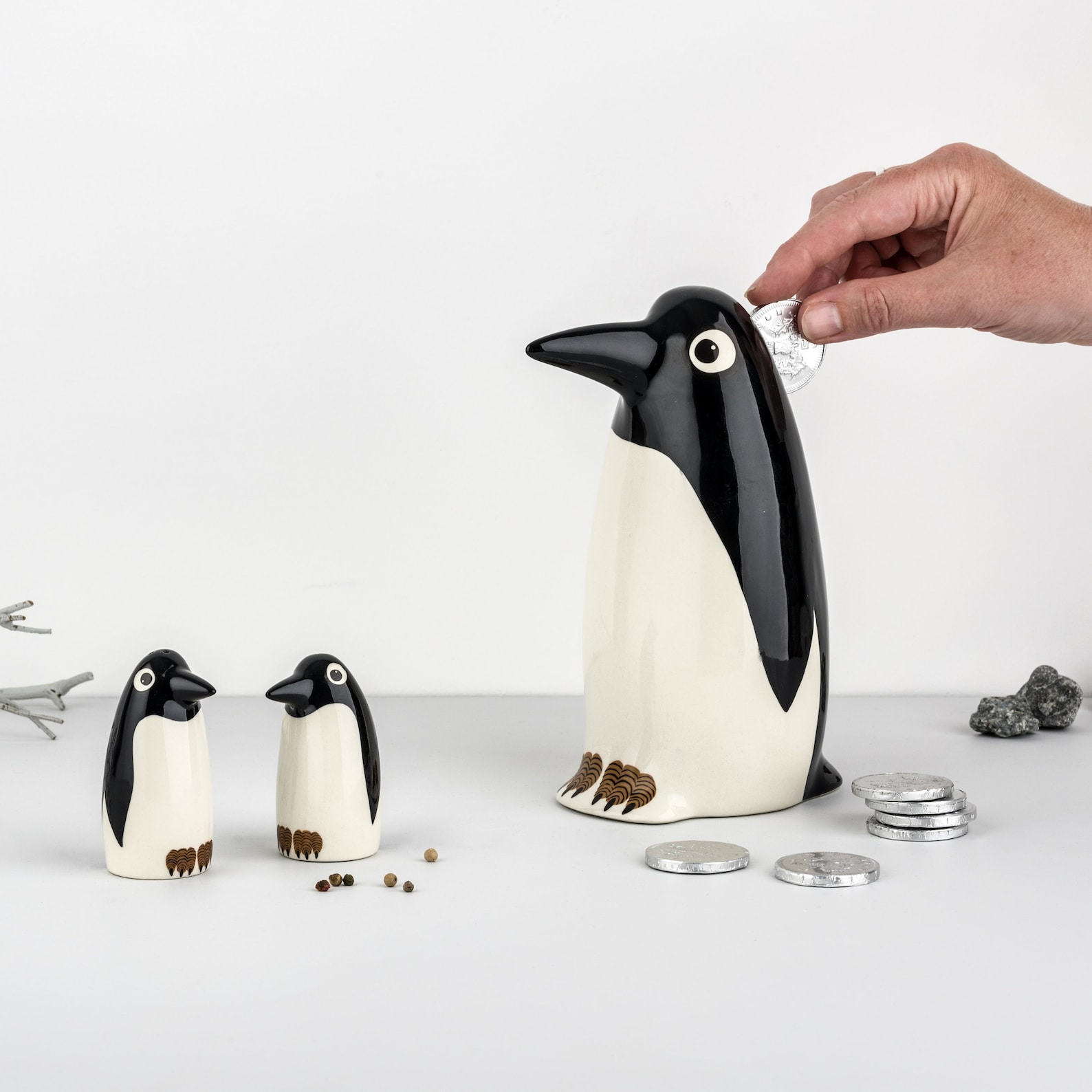 Handmade Ceramic Penguin Money Box Designed in the UK by - Etsy UK
