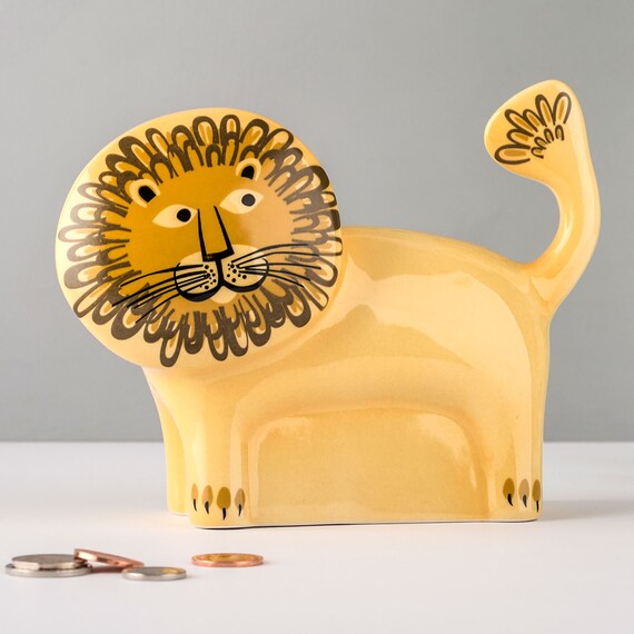 Lion Money Bank Designed in the UK by Hannah Turner. Get | Etsy