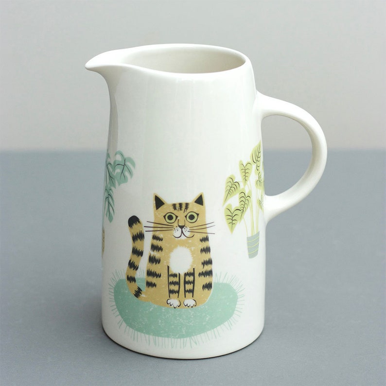 Handmade Ceramic Cat Pitcher Designed in the UK by Hannah | Etsy
