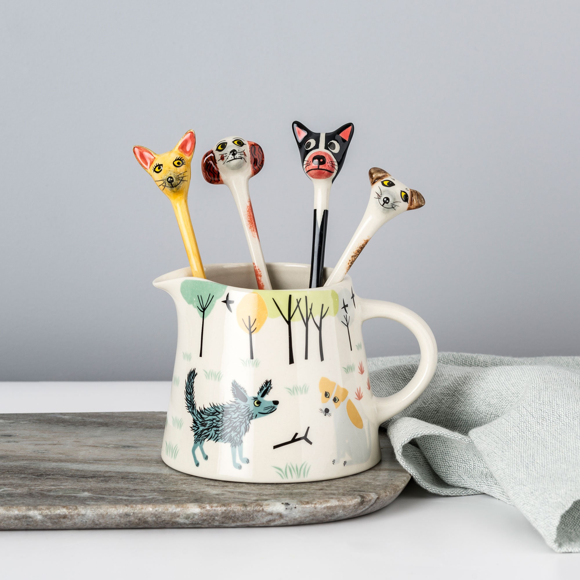 Handmade Ceramic Dog Spoons Designed by Hannah Turner Fun - Etsy UK