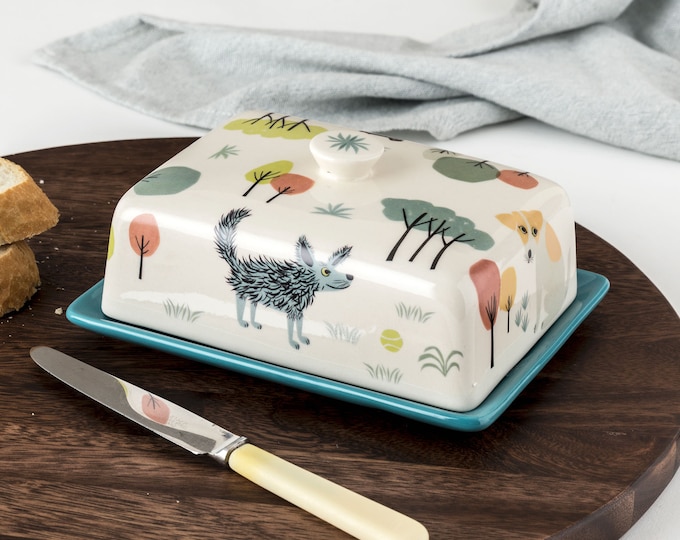 Handmade Ceramic Dog Butter Dish, Designed in the UK by Hannah Turner ...