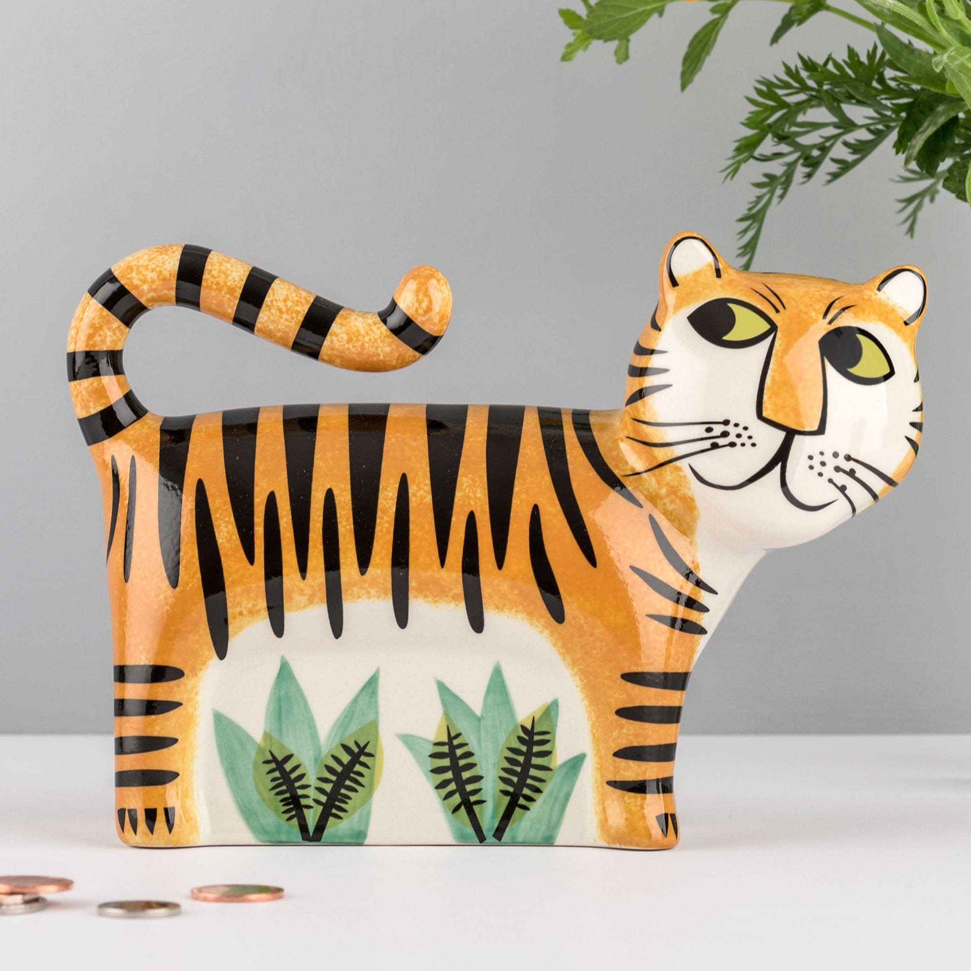 Handmade Ceramic Tiger Money Bank Helps Tiger Conservation - Etsy