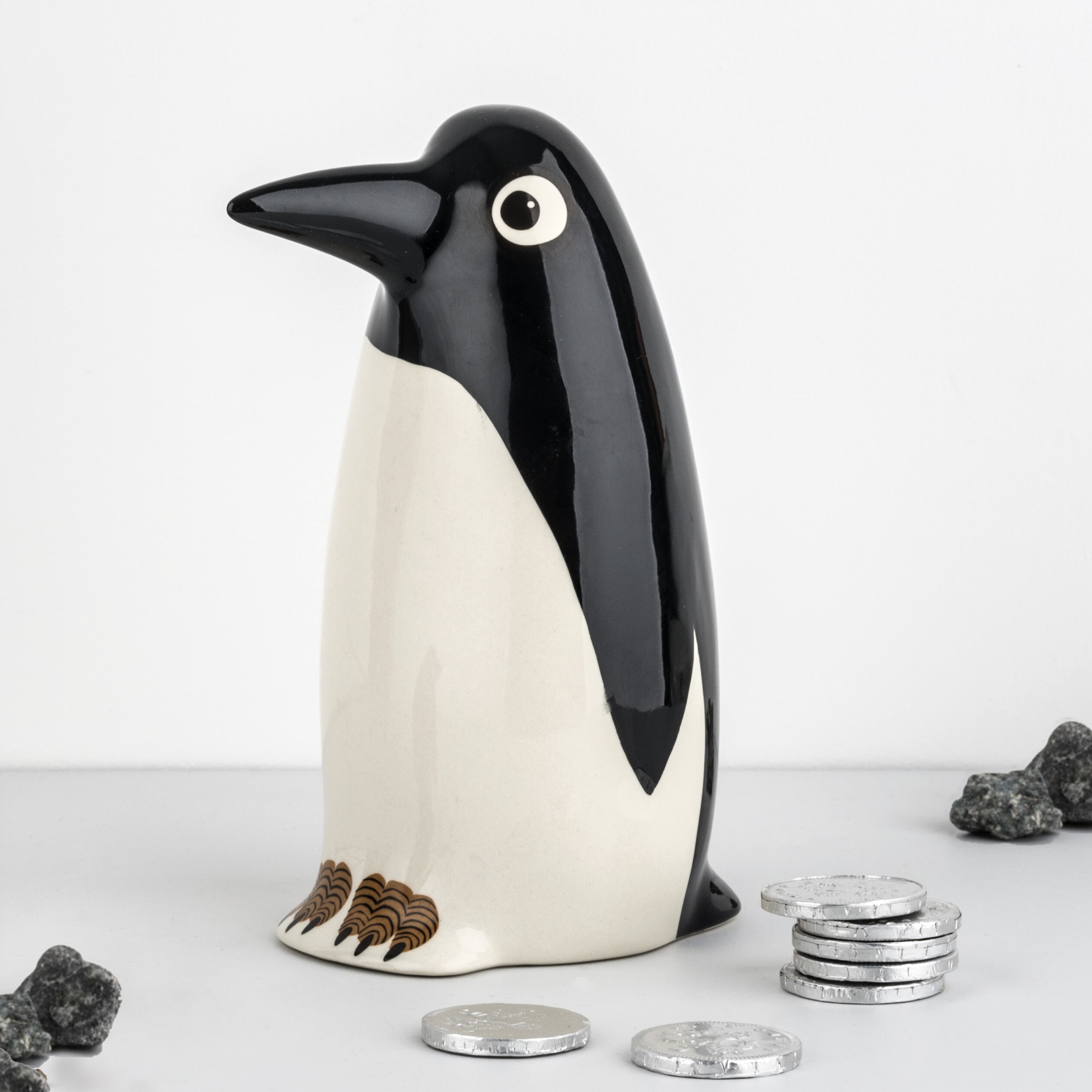 Handmade Ceramic Penguin Money Box designed in the UK by | Etsy