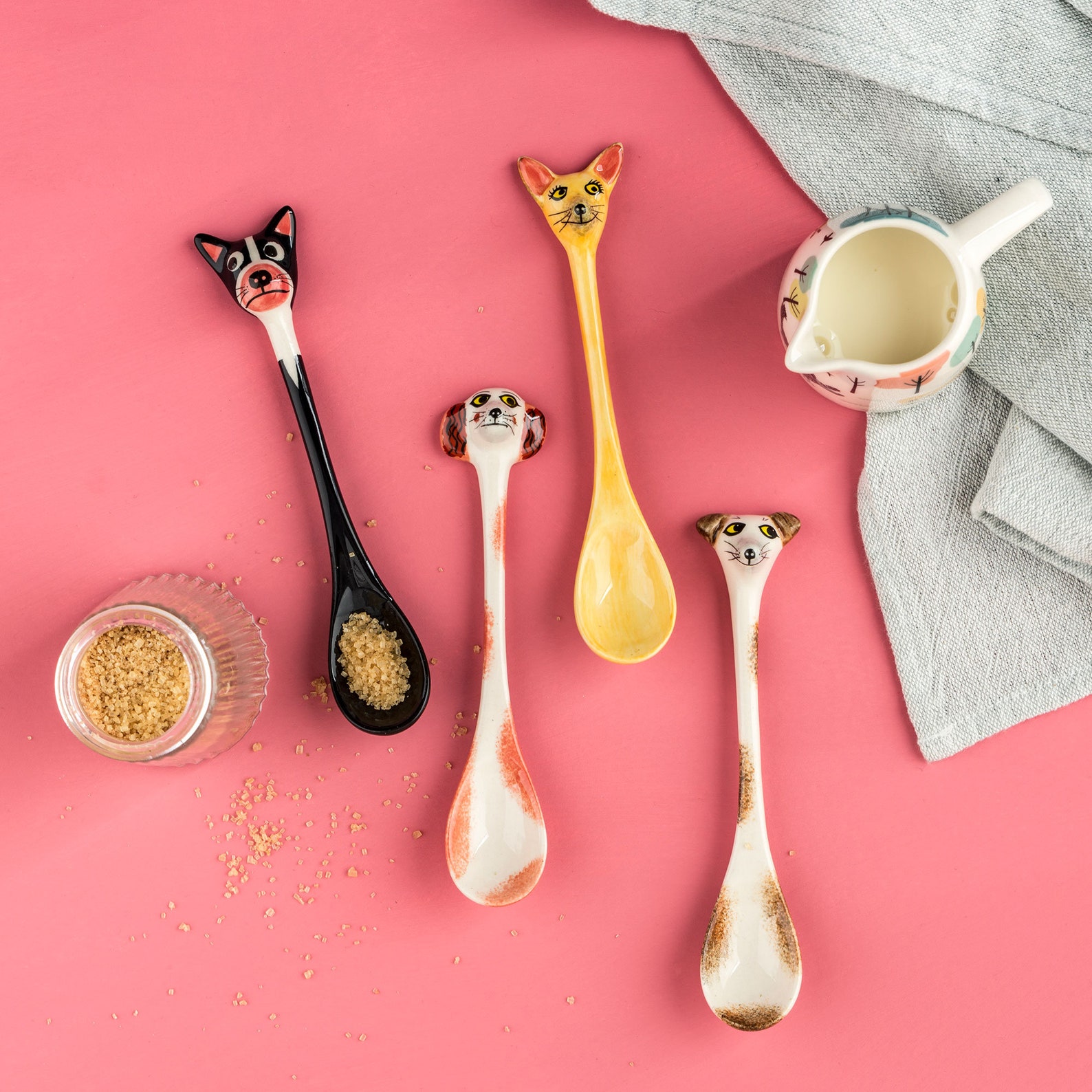 Handmade Ceramic Dog Spoons Designed by Hannah Turner Fun - Etsy UK