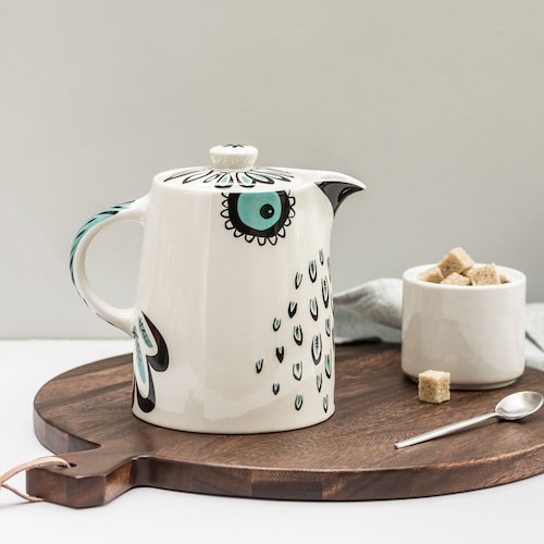 Handmade Ceramic Moth Pattern Teapot Designed in the UK by - Etsy