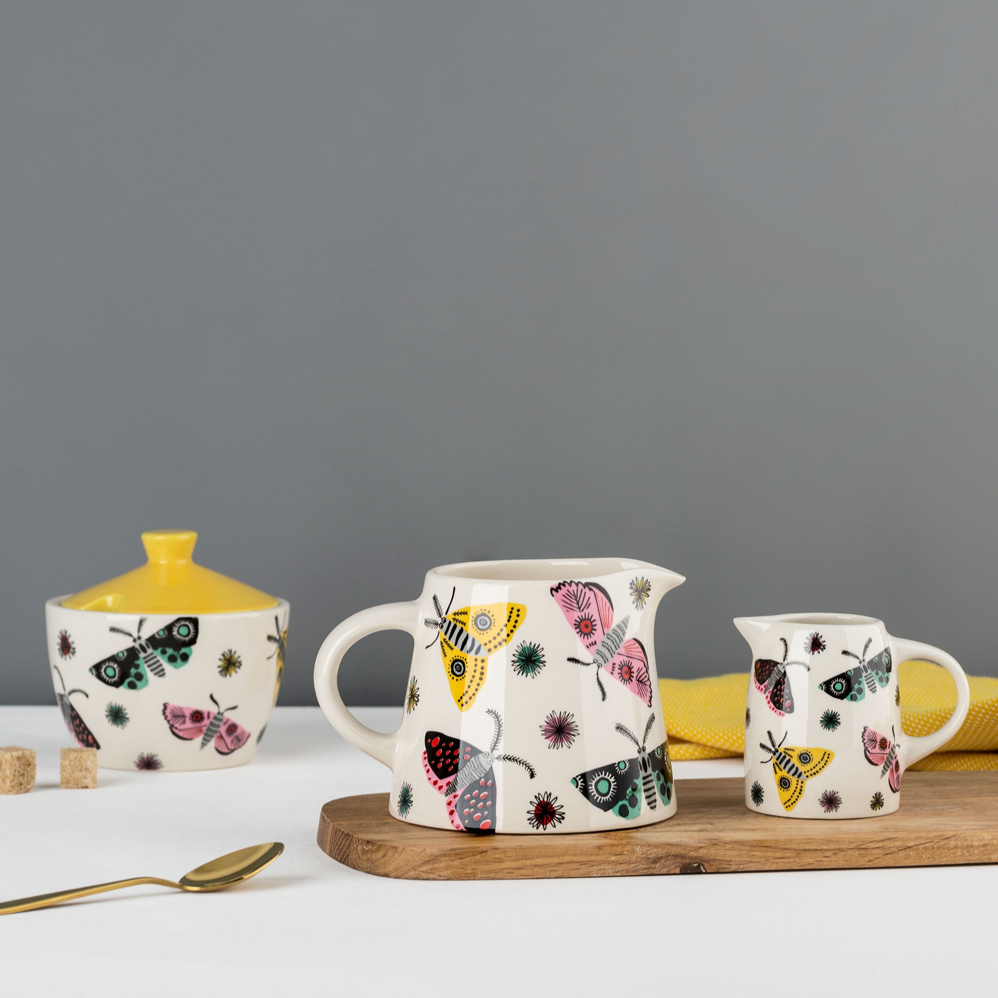 Handmade Ceramic Moth Milk Jug, Designed in the UK by Hannah Turner ...