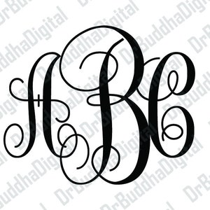 Monogram dxf file | Etsy