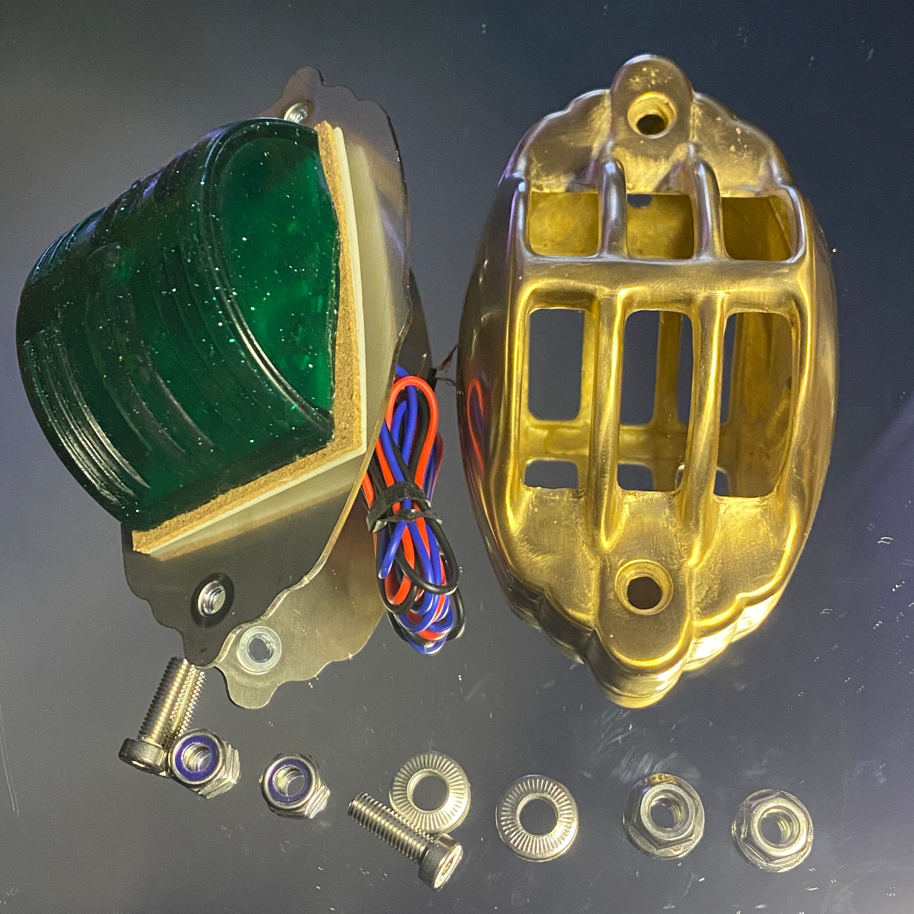 ELECTROLINE - NORJAY N5 (1940) Repro BRASS Intage Tail Light Custom ...