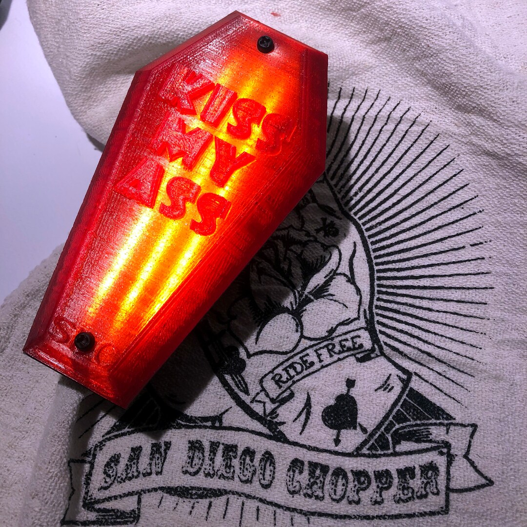 Coffin Tail Light /KISS MY *SS - Etsy