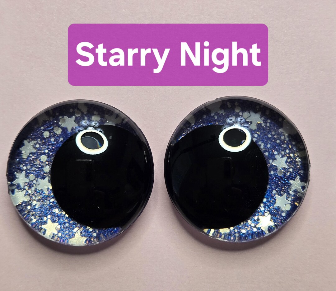 Hand-painted Safety Eyes: Amigurumi Plushie Eyes - Starry Night - Etsy