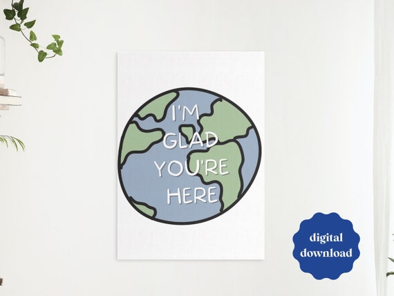 Glad You're Here Classroom Decor Classroom Poster Mental - Etsy