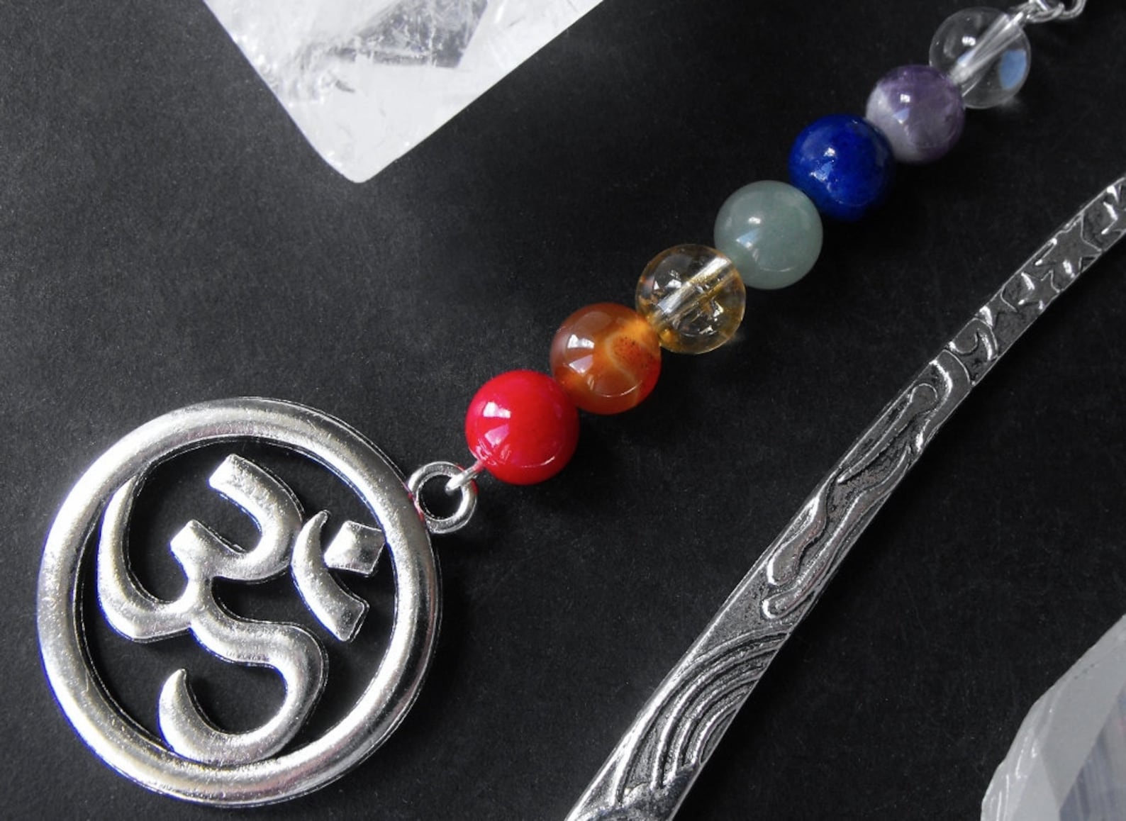 Chakra Stone Om Bookmark | Etsy