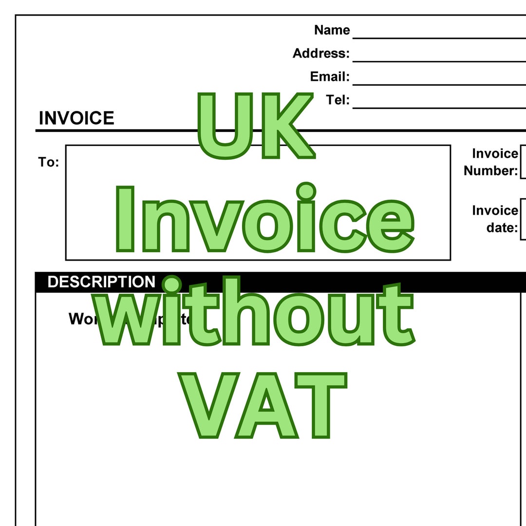 EXCEL Invoice Template (without Vat) Download - Etsy