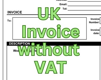 EXCEL Invoice Template (without Tax) Download - Etsy