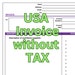 EXCEL Invoice Template (without Tax) Download - Etsy