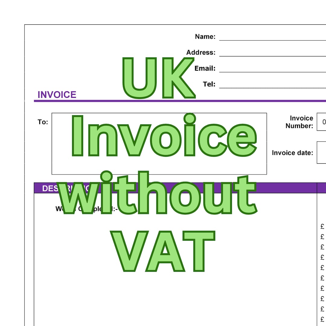 PDF Invoice Template (without Vat) Download - Etsy