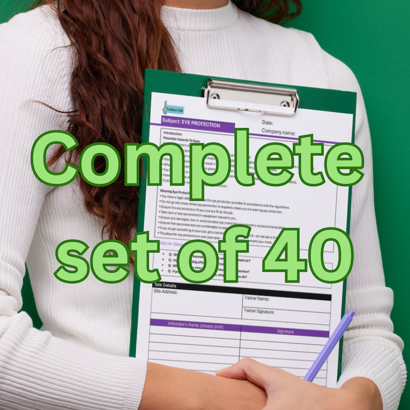 Tool Box Talk Pdf - Etsy