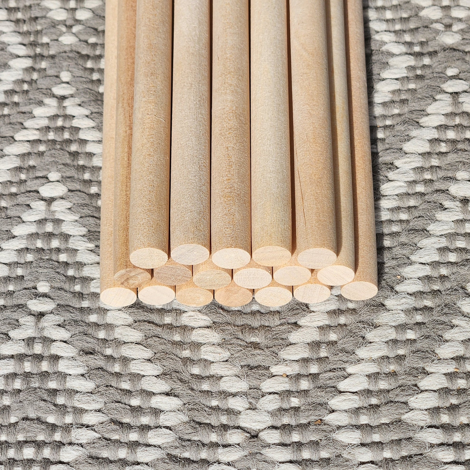 Bulk 1000 Count, Birch Wood Dowel Rods, 9mm X 10 Inch, Wooden Craft ...