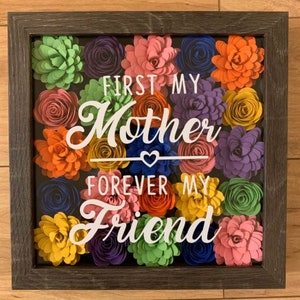 Aunt Mother's Day Gift, Gift for Aunt, Mothers Day Shadow Box, Paper ...
