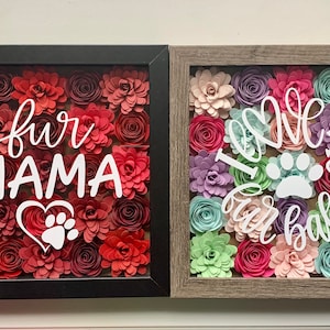 Fur Mom Mothers Day Shadowbox Dog Mom Frame Cat Mom Gift - Etsy