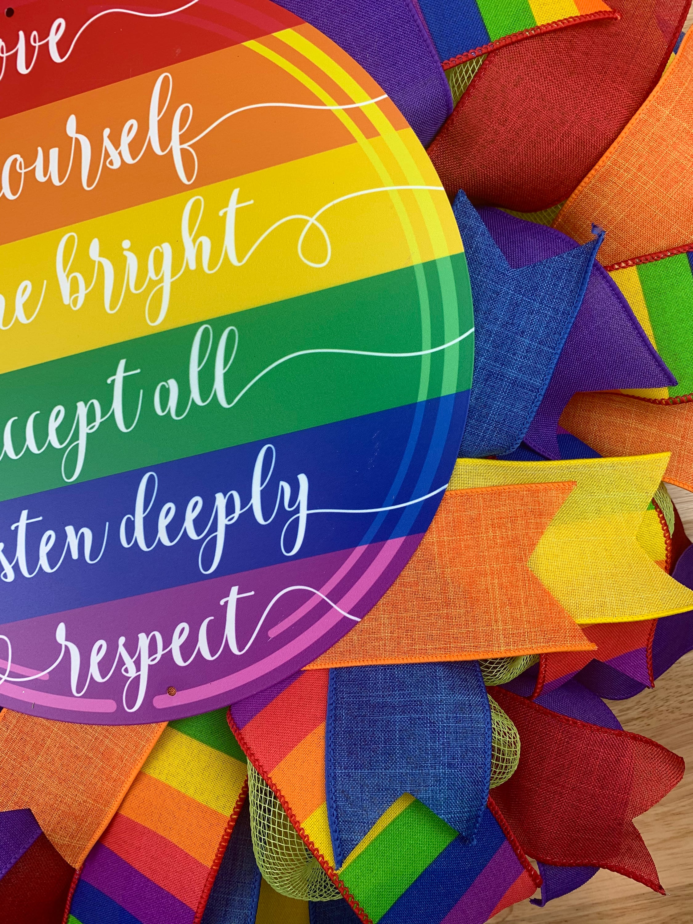 Rainbow Pride Wreath Pride Month Decor LGBTQ Gay Pride - Etsy